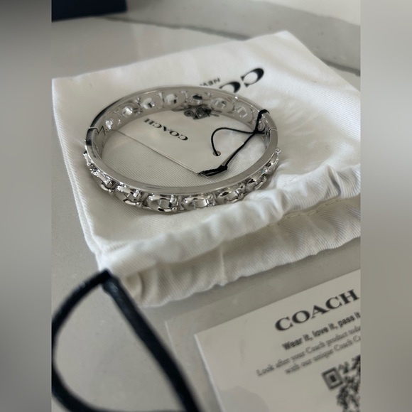 Coach | Jewelry | Coach Silver Monogram Viral Bangle | Poshmark